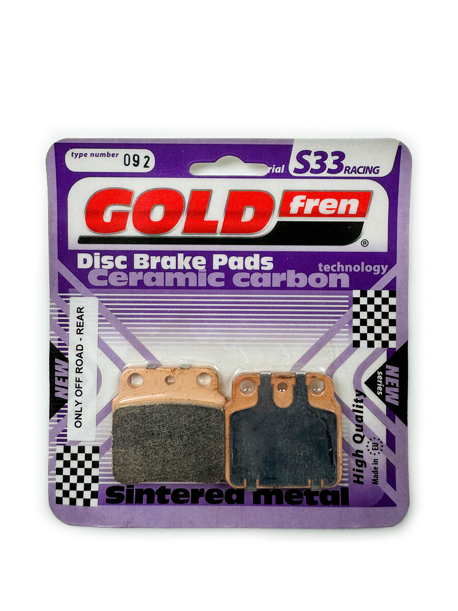 Колодки тормозные GOLDfren 092 S33 кросс TRW MCB626, SBS 649, EBC FA 137, Ferodo FDB 2016 оригинал