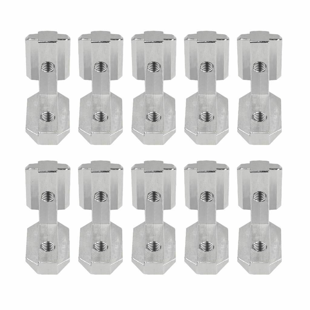 10 шт. стальные L-образные кронштейны для алюминиевого профиля 8 мм