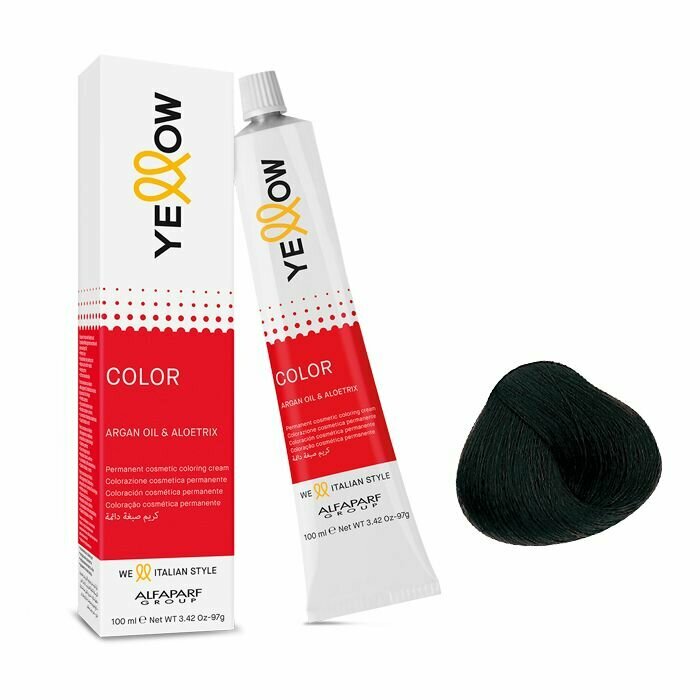 Краска для волос перманентная профессиональная YE COLOR 5.32 (светлый золотисто-перламутровый коричневый), 100 мл LIGHT INTENSE BROWN