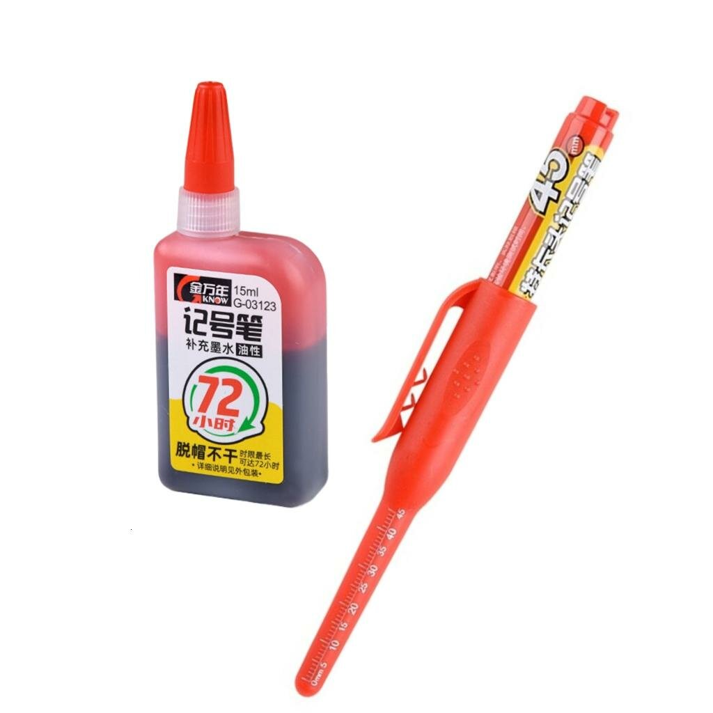 Глубокий карандаш-маркер для столярных работ, красный