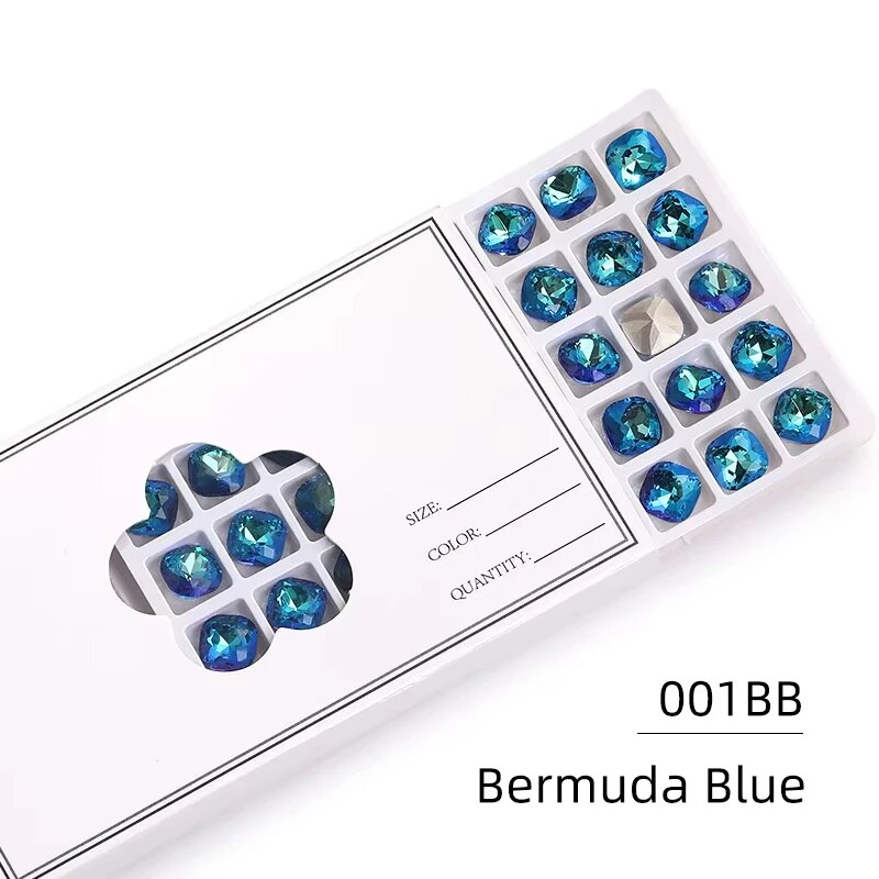 Стразы PIPATIAN Bermuda Blue 8 мм, 84 шт.