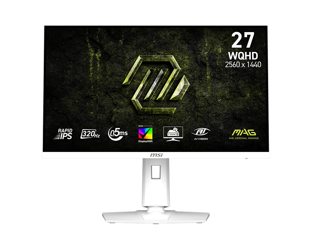 MSI 27" Монитор MAG 274QRFW X32, WQHD 2560x1440 RAPID IPS 320Hz 2K 0.5 мс GTG HDR 400 Игровые мониторы белый