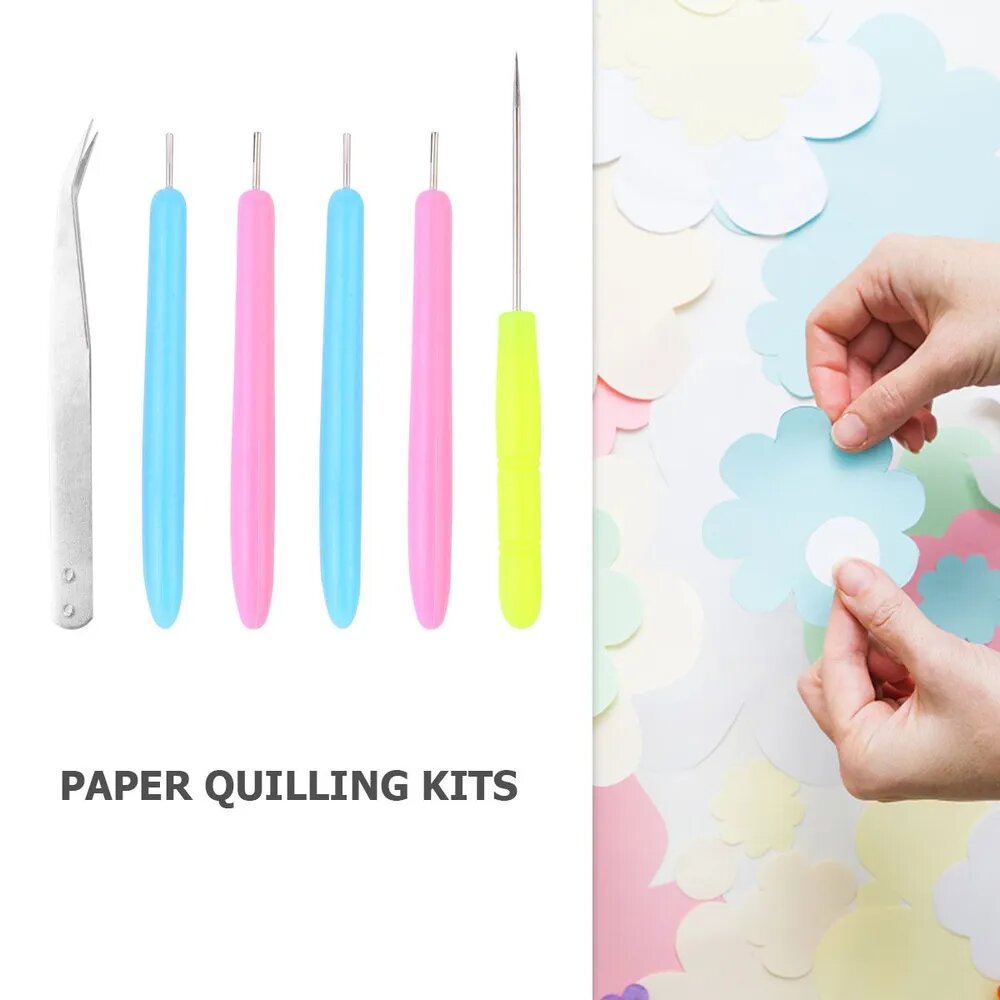 Инструменты для квиллинга 6 шт с пластиковыми ручками для домашнего творчества