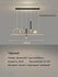 Светодиодная люстра со встроенным LED 50 Вт, силиконовыми плафонами, шириной 150...
