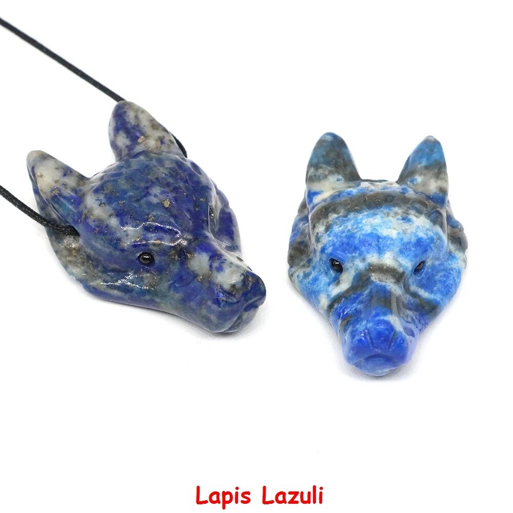 Подвеска волк из лазурита, 1PC