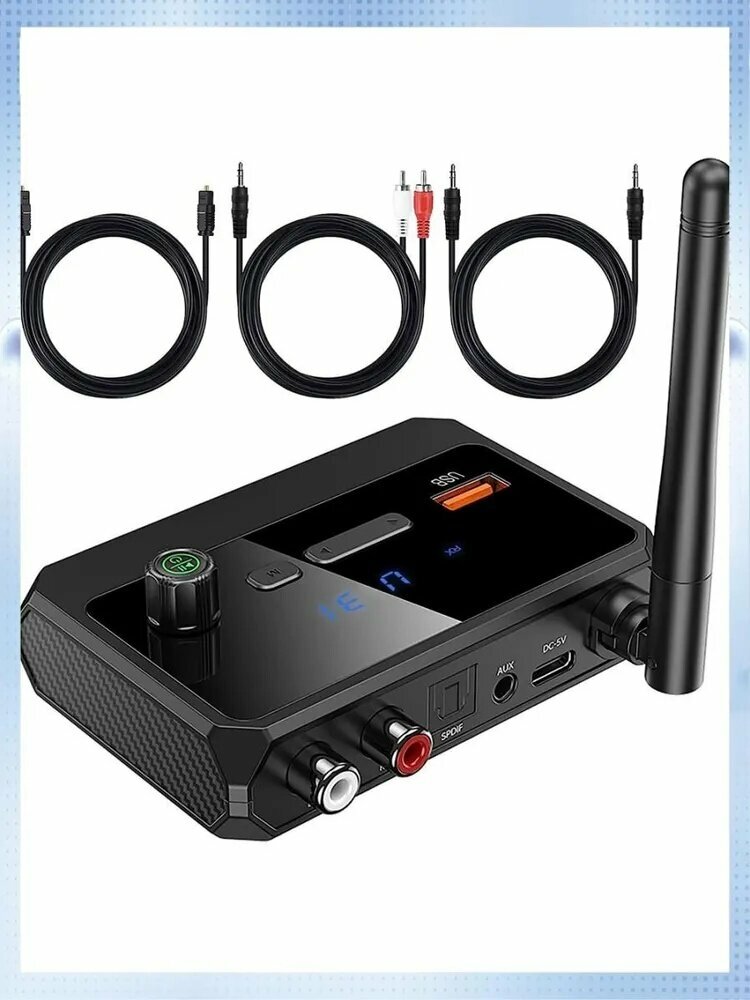 Адаптер Bluetooth Для Стереоресивера Ресивер 5.3 Беспроводной Аудиоадаптер Домашней Стереосистемы
