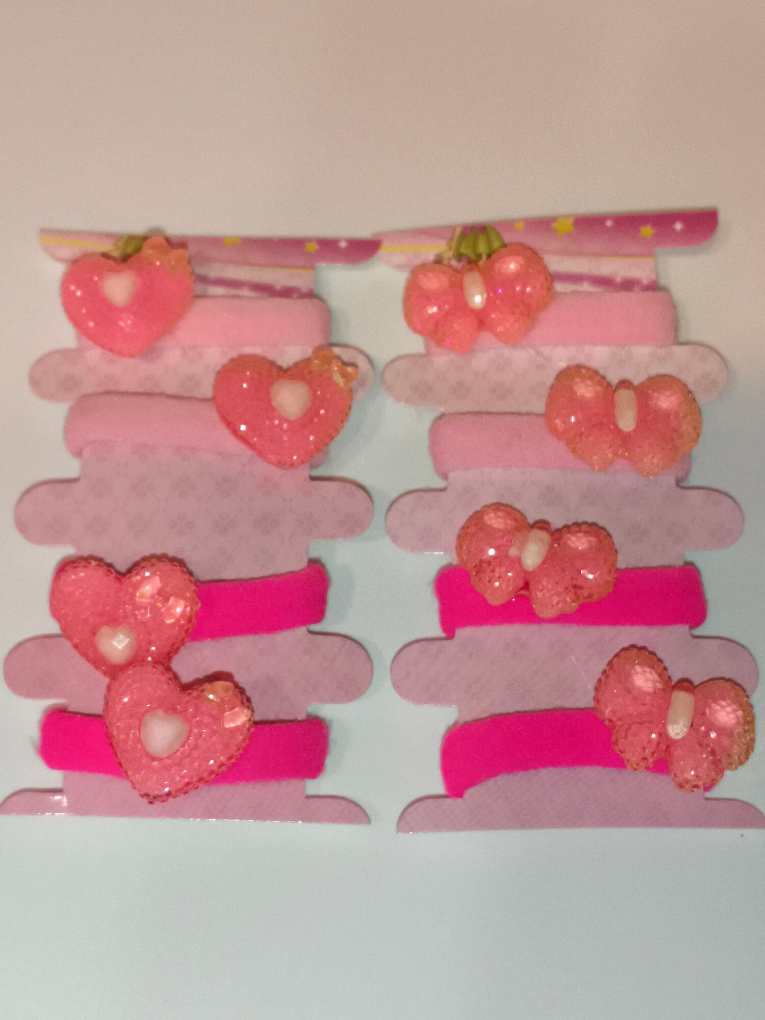 Набор резиночек для волос "Мармеладки", 4 пары, розовый