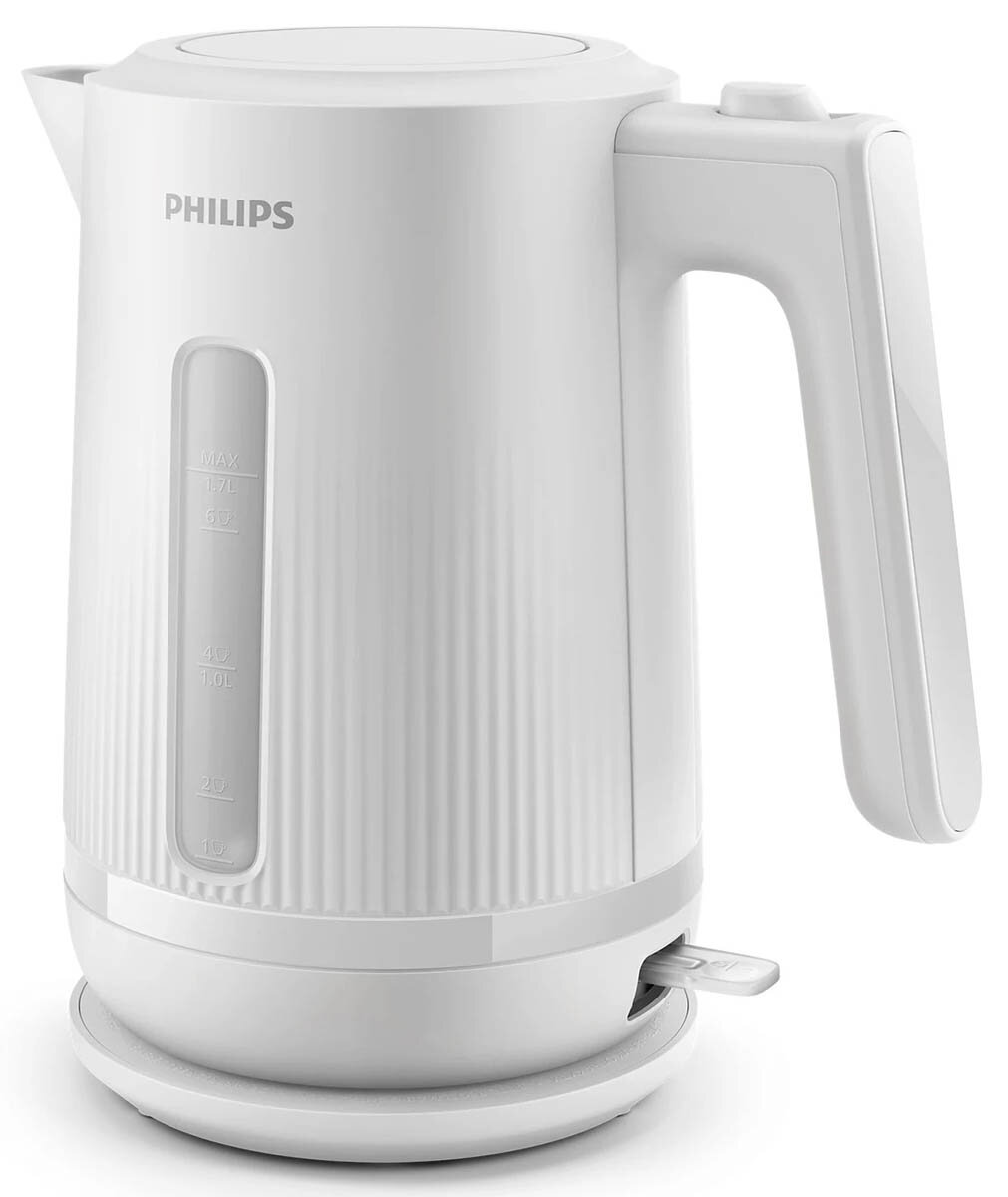 Электрочайник Philips HD9411/00 белый, 2200Вт, 1,7л, Индикатор уровня воды, Вращение подставки на 360°, Отсек для шнура