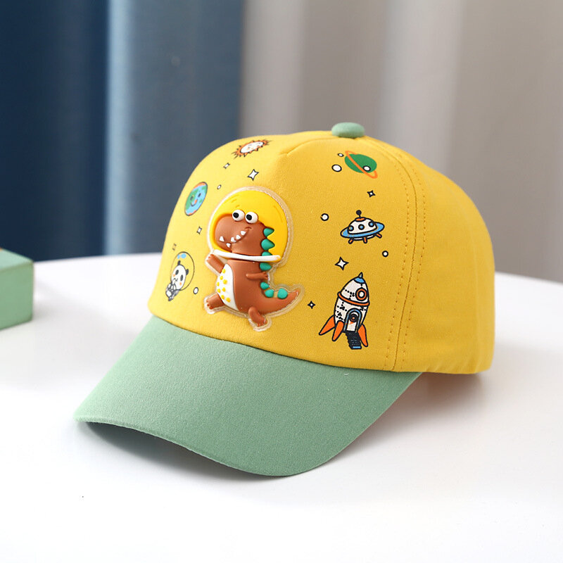 DIY Кепка Детская Динозавр Блок Цвета Бейсболка Хлопок