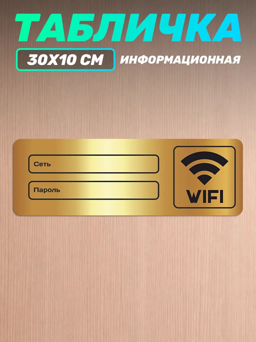 Табличка на дверь информационная Wifi