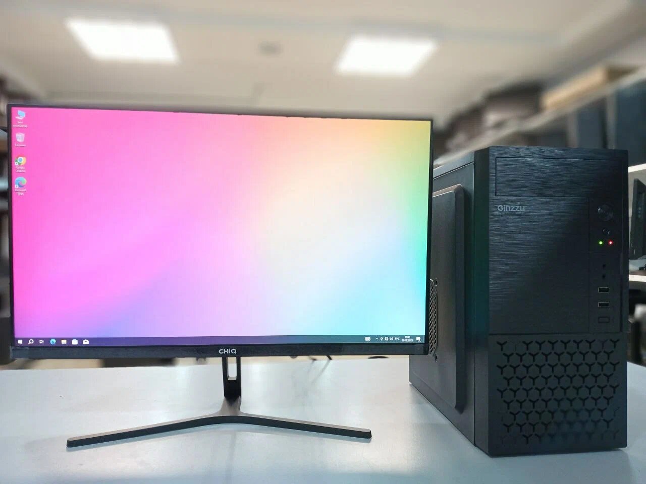 Компьютер Intel Core i5, 8 ГБ, NVIDIA GT 730 2 ГБ, SSD 240 ГБ, монитор 24", клавиатура и мышь, Wi-Fi