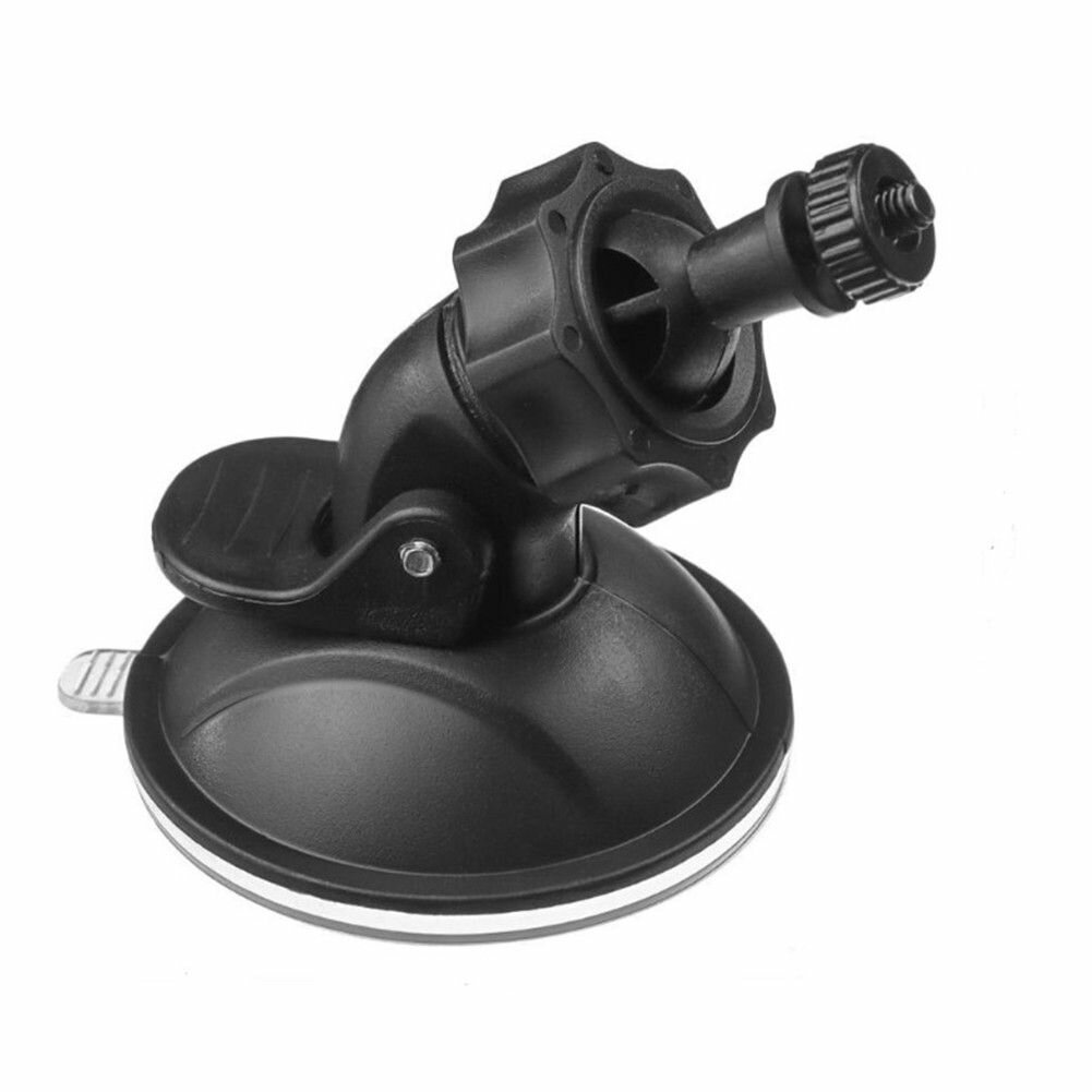 Держатель видеорегистратора на лобовое стекло с присоской, регулируемый хомут и поворотный держатель 180°, ABS, черный