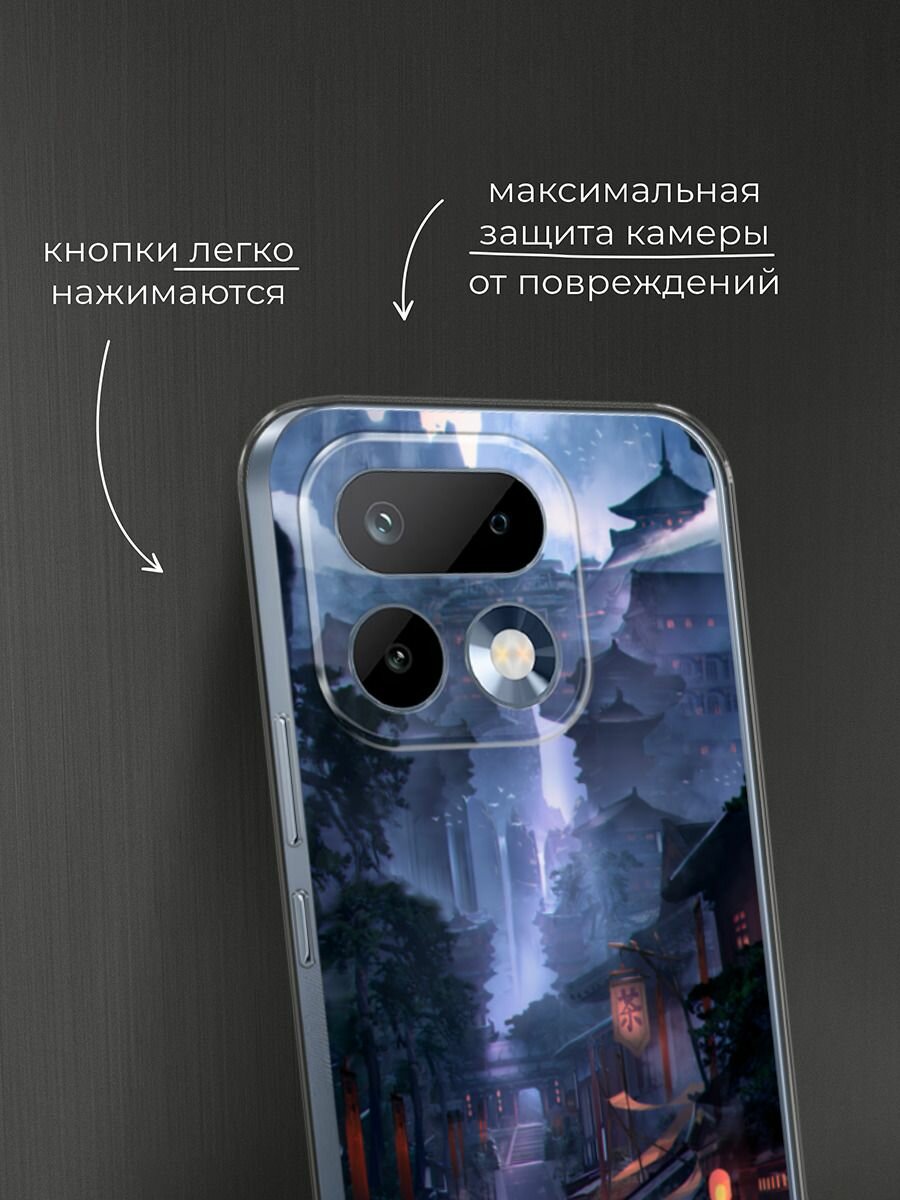 Чехол на Realme 16 Pro / Реалме 16 Про с принтом Одинокий самурай — фото 1