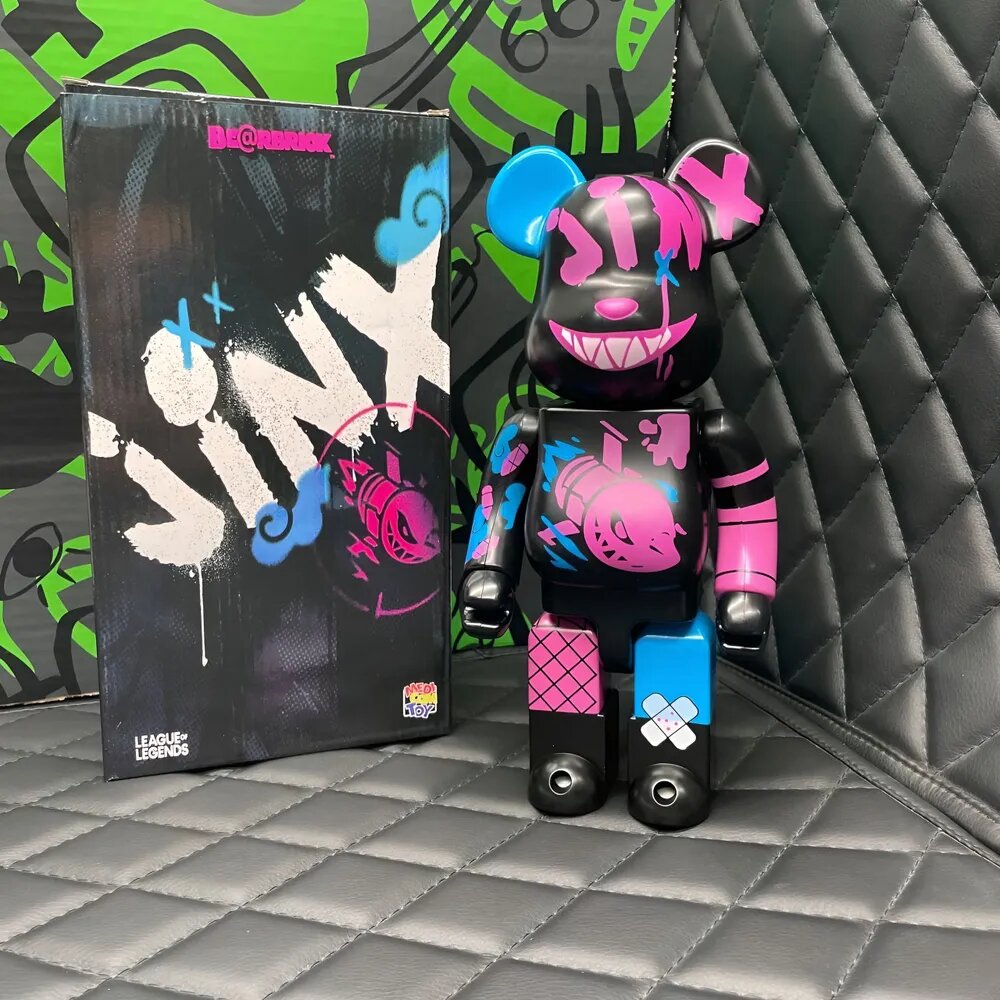 Bearbrick Jinx 400% 28 см Фигурка League of Legends для фанатов Riot Games