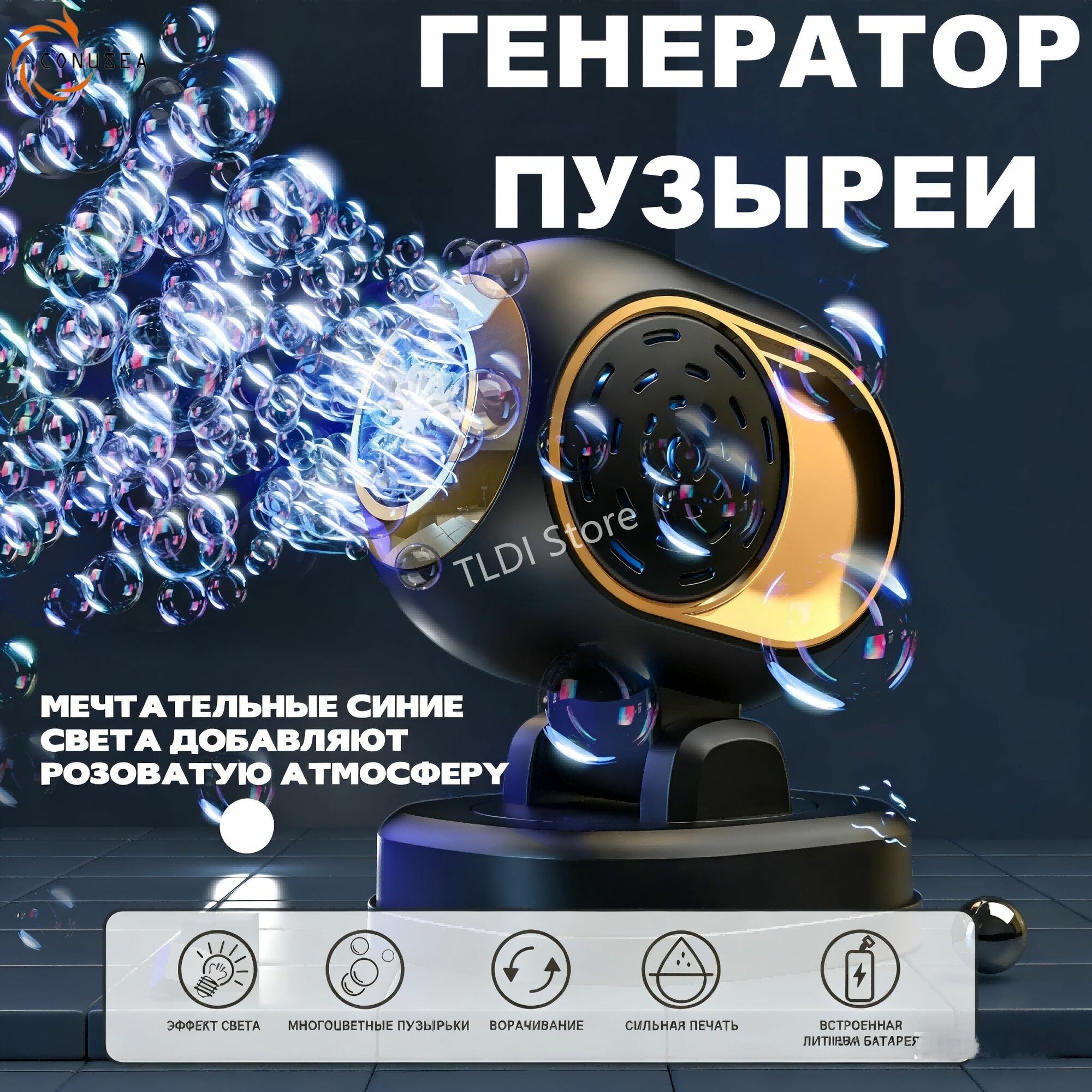 Генератор мыльных пузырей, Пистолет для мыльных пузырей / Подарок детский