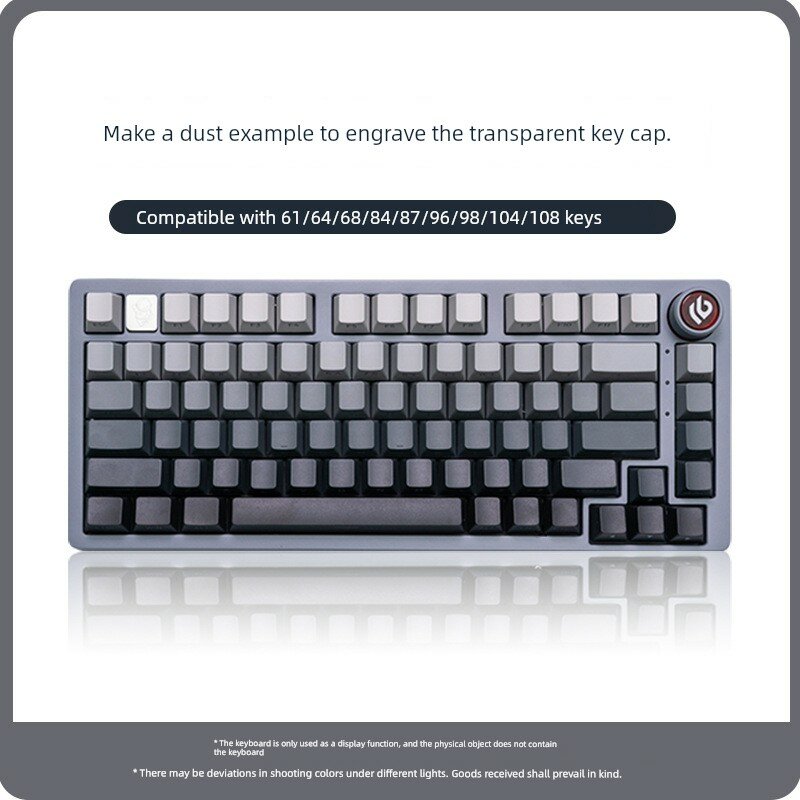 Wolf Spider PBT Hi8 Cross-Axis Side-Engraved Keycap - Пыльный Серый