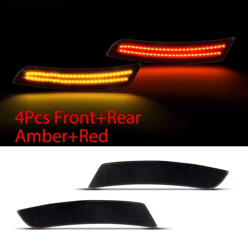 4 шт. LED боковые огни Amber Red для Camaro Cadillac