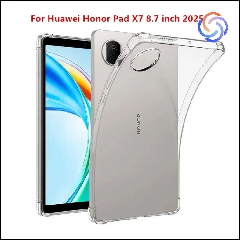 Эксклюзивный защитный чехол для планшета Huawei Honor Pad X7 8.7 дюймов 2025 JMSW09/JMSL09, выполненный из прозрачного TPU с мягкими бамперами для безопасности от падений