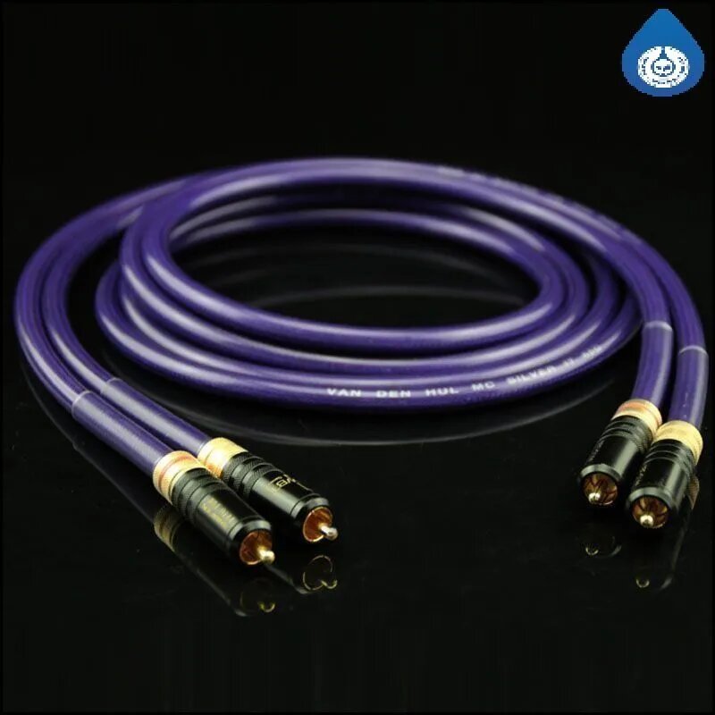 Аудиокабель RCA/RCA, 0.75 м, фиолетовый, белый