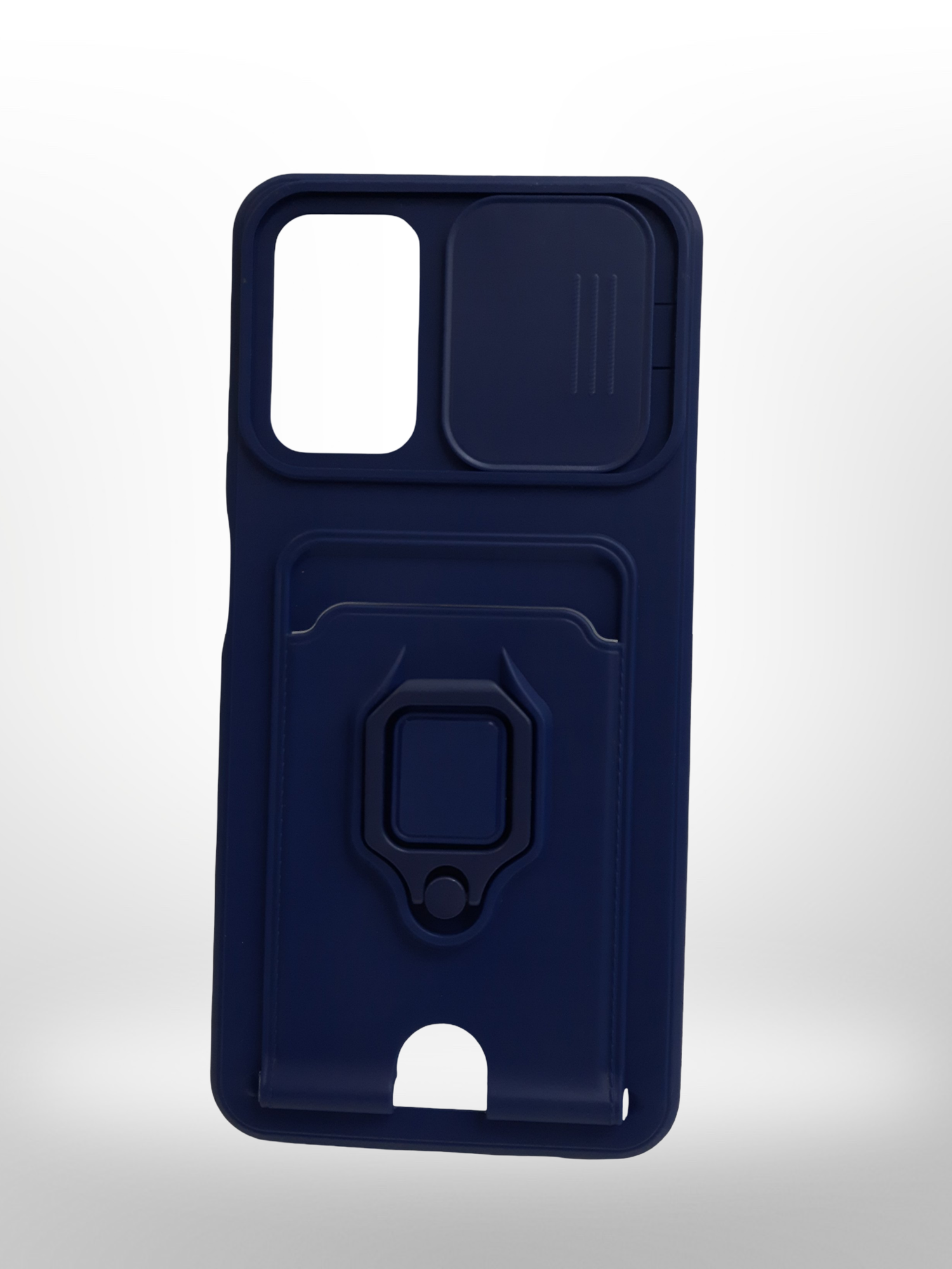 Защитный чехол-бампер для телефона Xiaomi Redmi 9T, с защитой камеры и держателем , синий