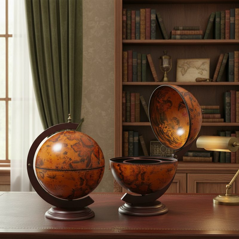 Глобус-бар настольный Цезарь