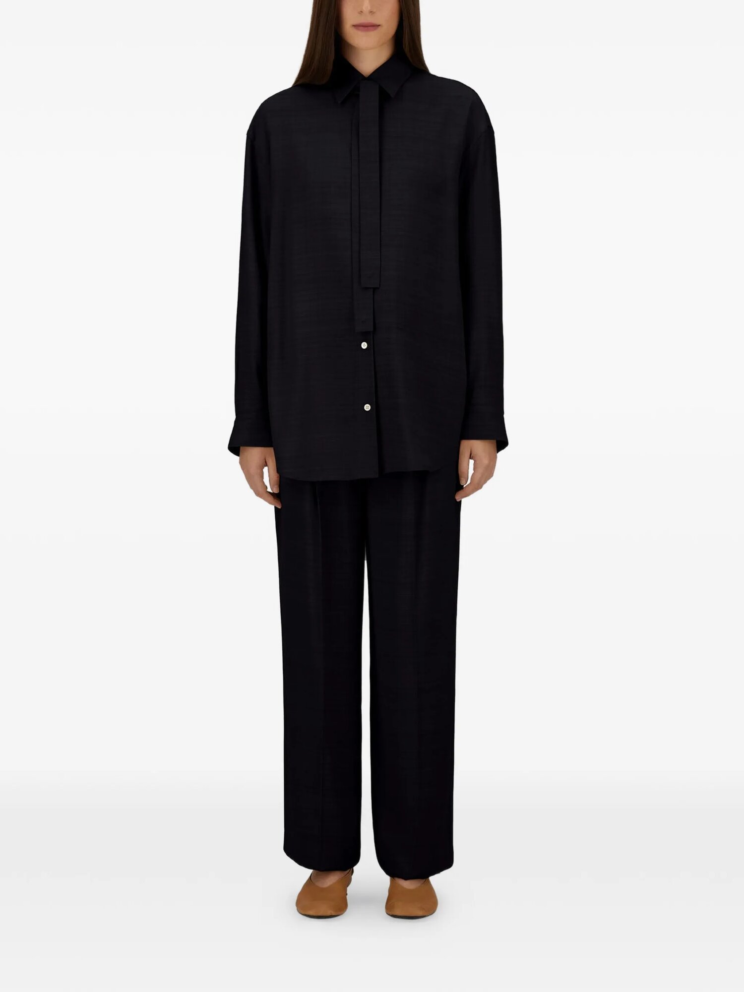 Брюки Herno Textured-finish trousers, размер 42 — фото 1