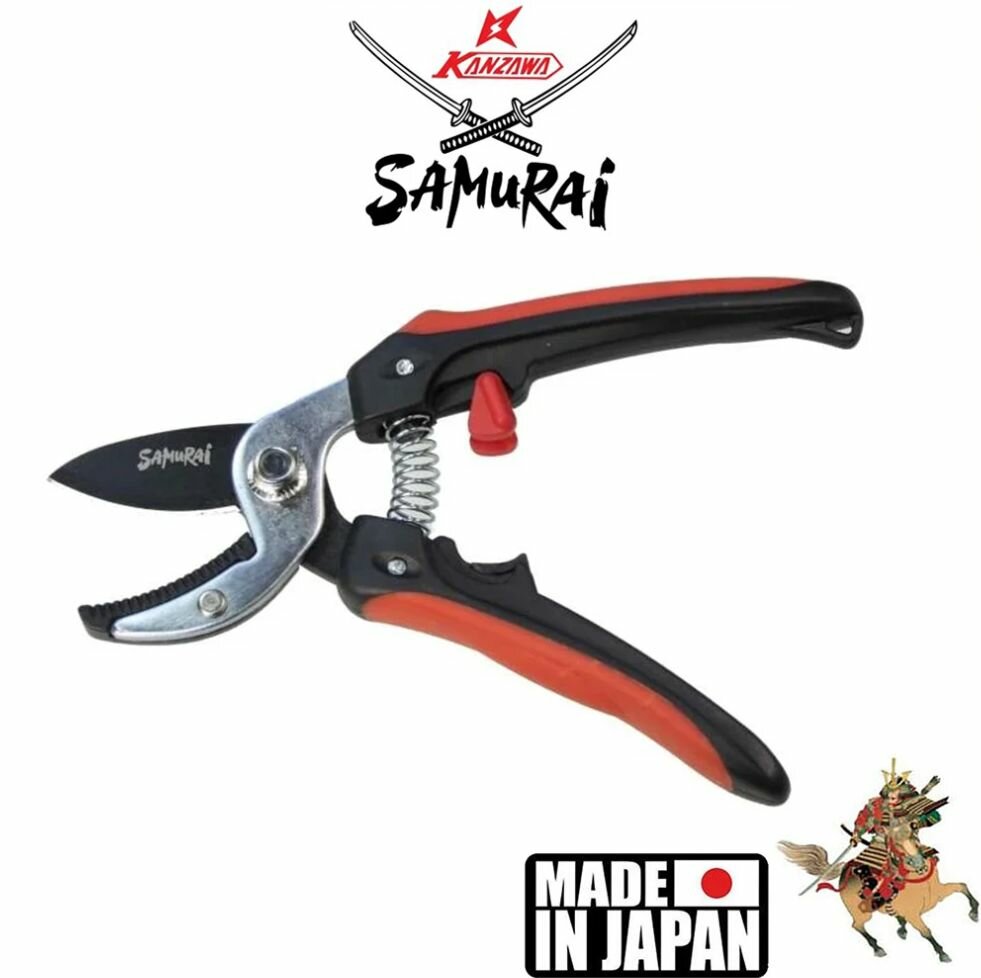 SAMURAI, Япония. Секатор садовый IPSAV-42TP с упором для обрезки сухих веток