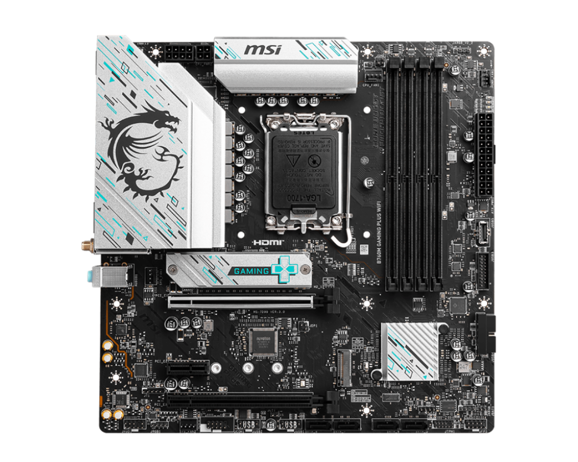 Материнская плата MSI B760M GAMING PLUS WIFI, micro-ATX, Retail