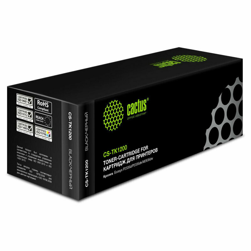 Картридж лазерный Cactus CS-TK1200 TK-1200 чер. для Kyocera M2235dn/P2335dn, 1684395
