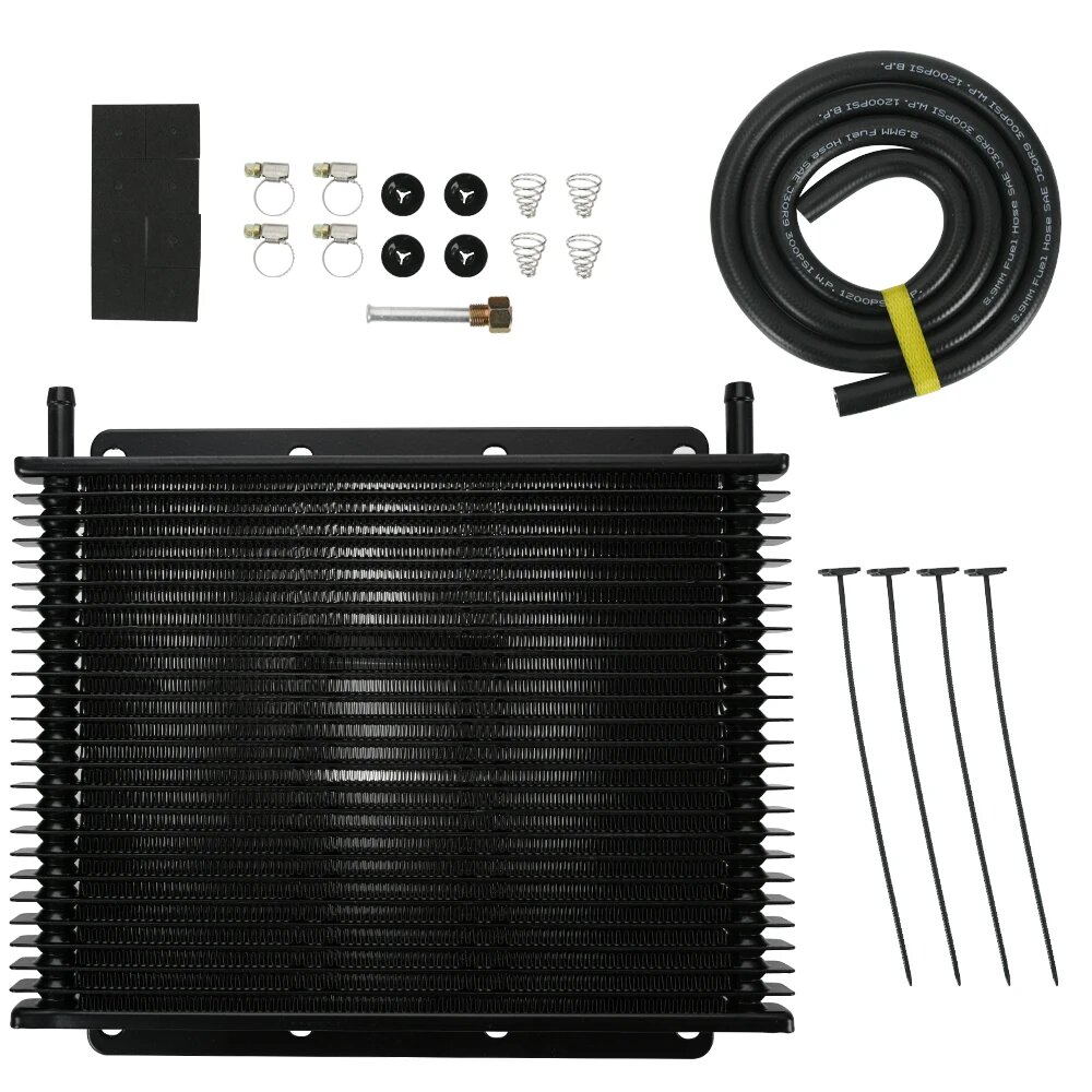 Универсальный масляный радиатор АКПП, 14-рядный алюминиевый радиатор с масляным охлаждением 25ROWS