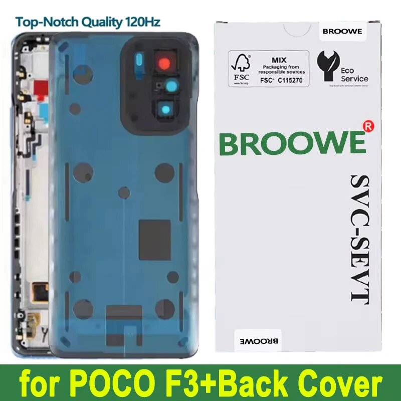 6,67-дюймовый AMOLED-дисплей 120 Гц для Xiaomi POCO F3 M2012K11AG, сенсорный экран в сборе для Mi 11i M2012K11G с задней крышкой