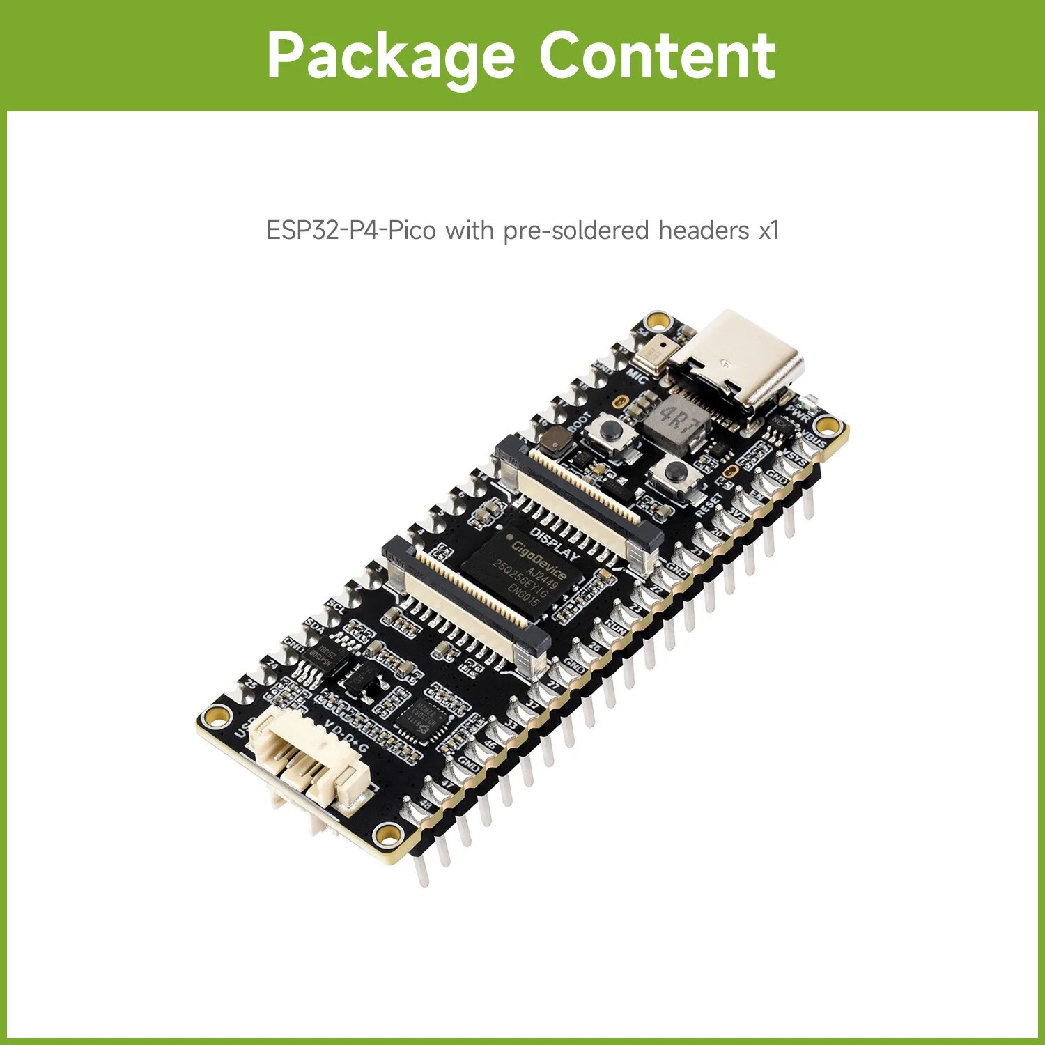 ESP32-P4-Pico с предустановленными штырями