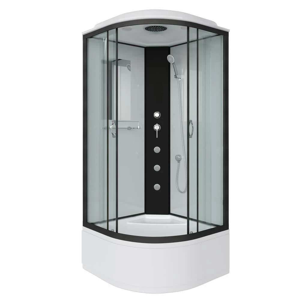 Душевая кабина Niagara Classic NG-6709-14G (100х100х215) высокий поддон(45см), черный, стекло прозрачн