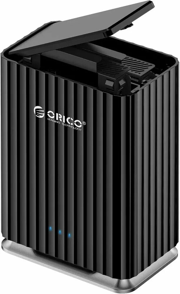 2 Bay 3,5"/2.5" SATA HDD Док-станция 9728C3 До 44ТБ Настольное хранилище DAS большой емкости, USB3.1 Type-C, Блок питания 120 Вт, Эффективное рассеивание тепла безопасна и стабильна, Бездисковый