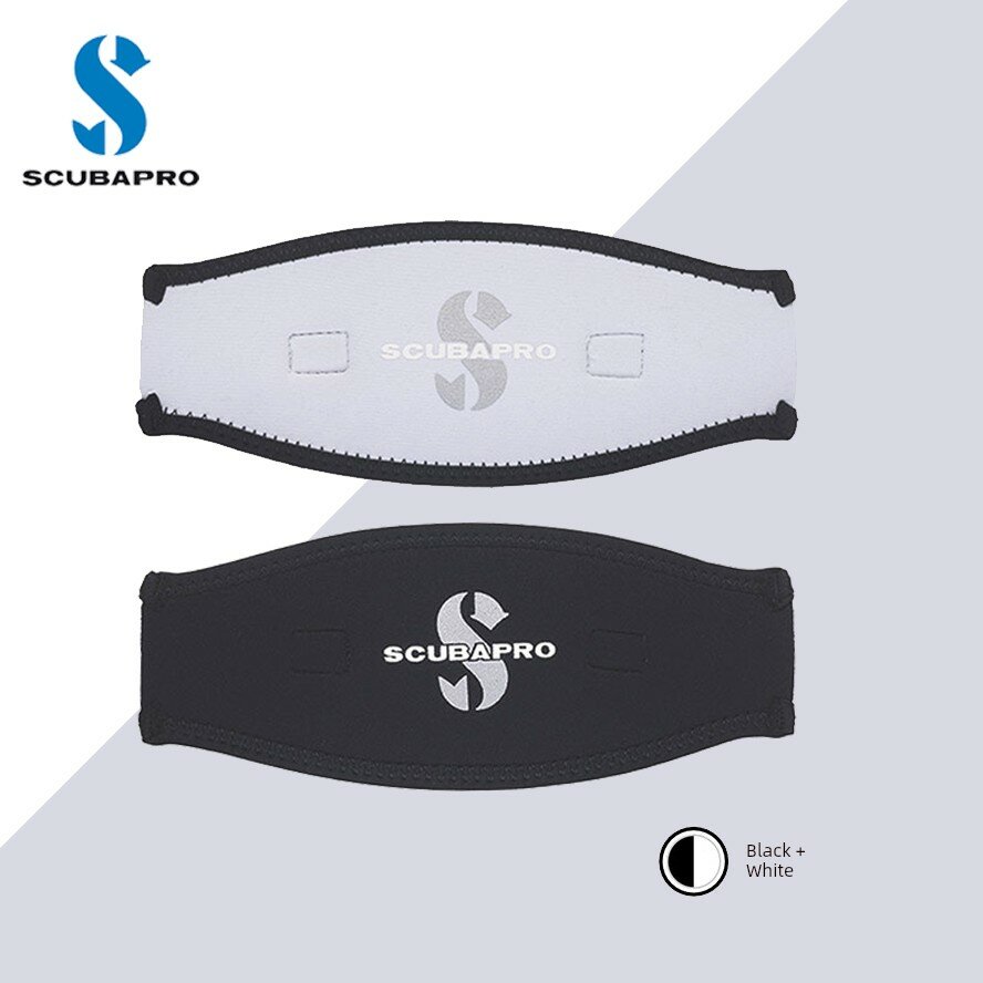 Scubapro Маска Страп Ковер Анти-Запутывание Косы для Плавания, Двусторонний, Черно-Белый, Универсальная Подгонка