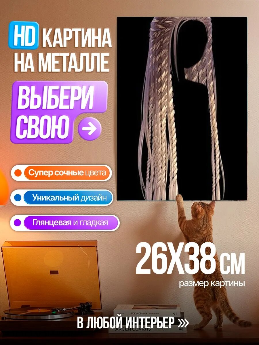 Картина на HD металле Длинные косы