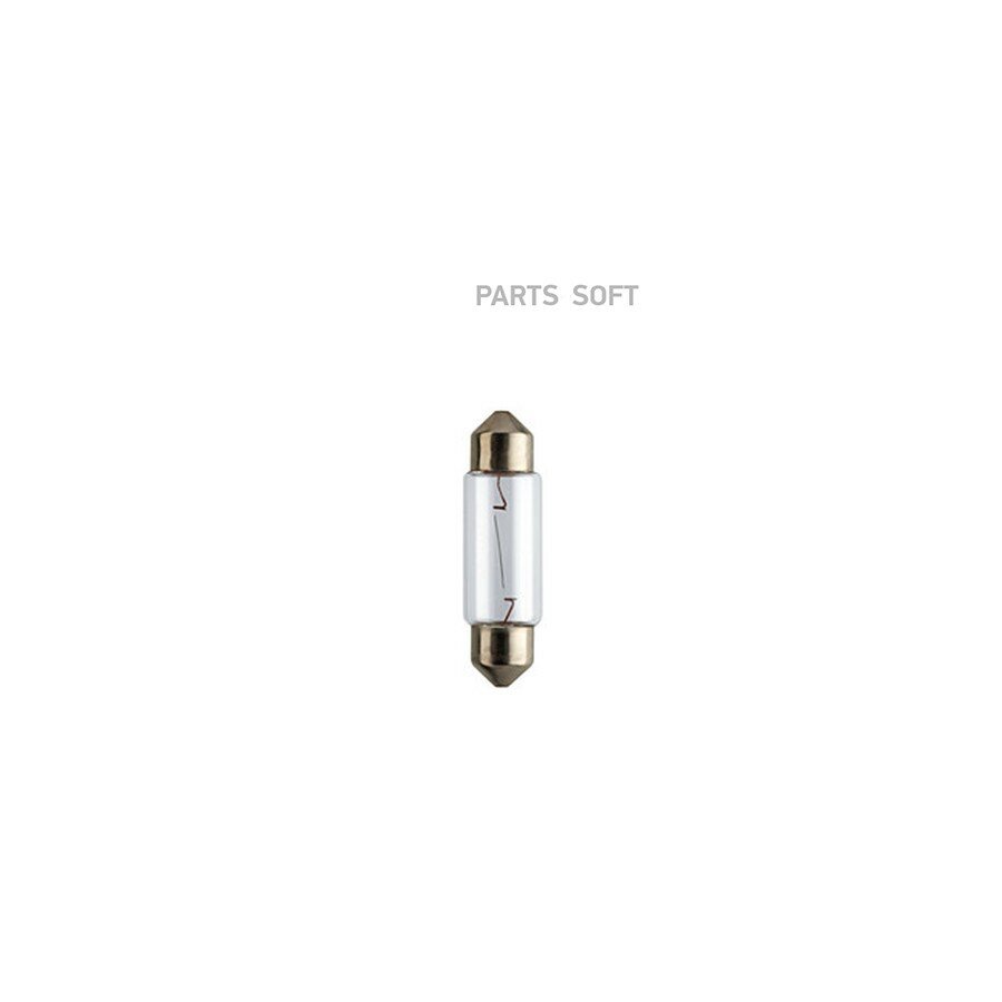 Лампа 12 В 10 Вт салонная пальчиковая 35 мм T10.5x38 10 шт. Philips PHILIPS 12854CP | цена за 1 шт