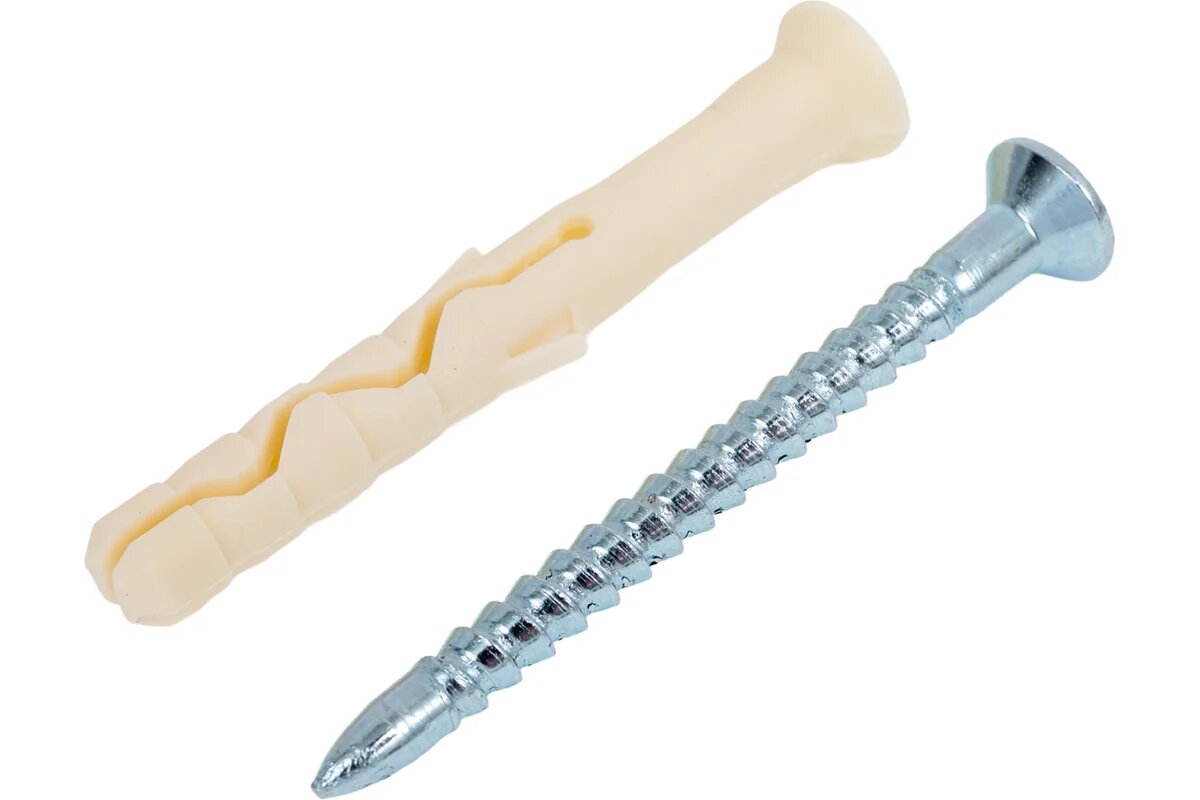 Дюбель‑гвоздь LYT 8/60 UK KP SORMAT – нейлоновый крепёж с электрооцинкованным гвоздем, потайной манжетом и фланцем для быстрых сквозных монтажей в бетон, кирпич и камень.