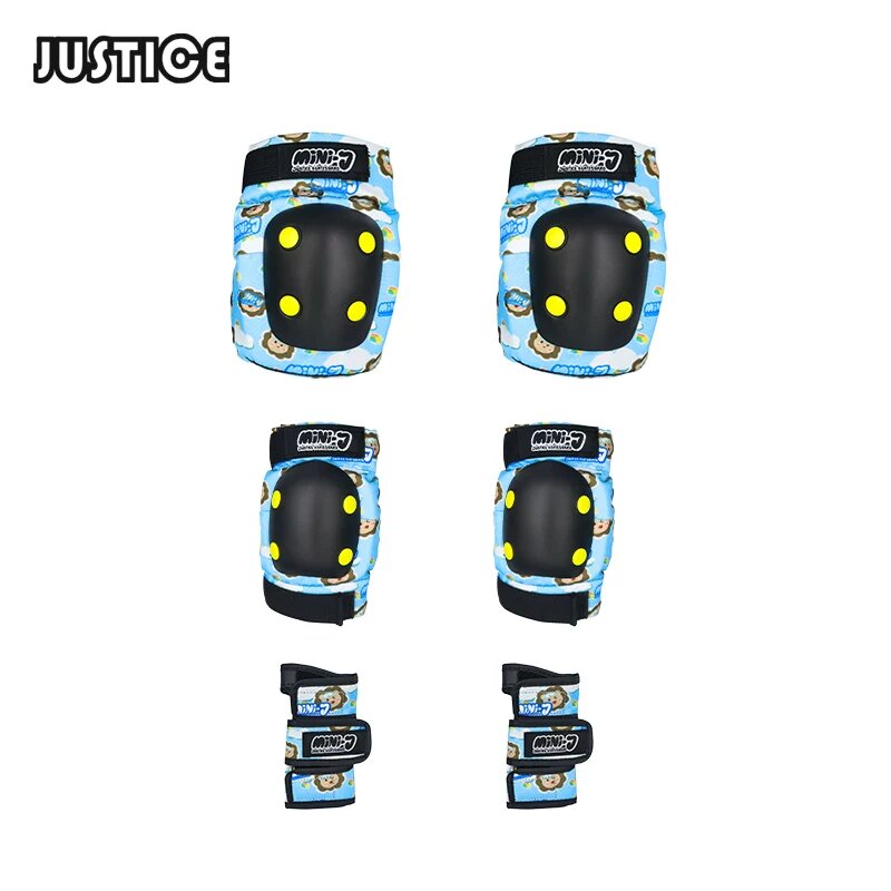 JUSTICE MINI J Набор детской спортивной защитной экипировки 6 предметов: шлем, локти и колени