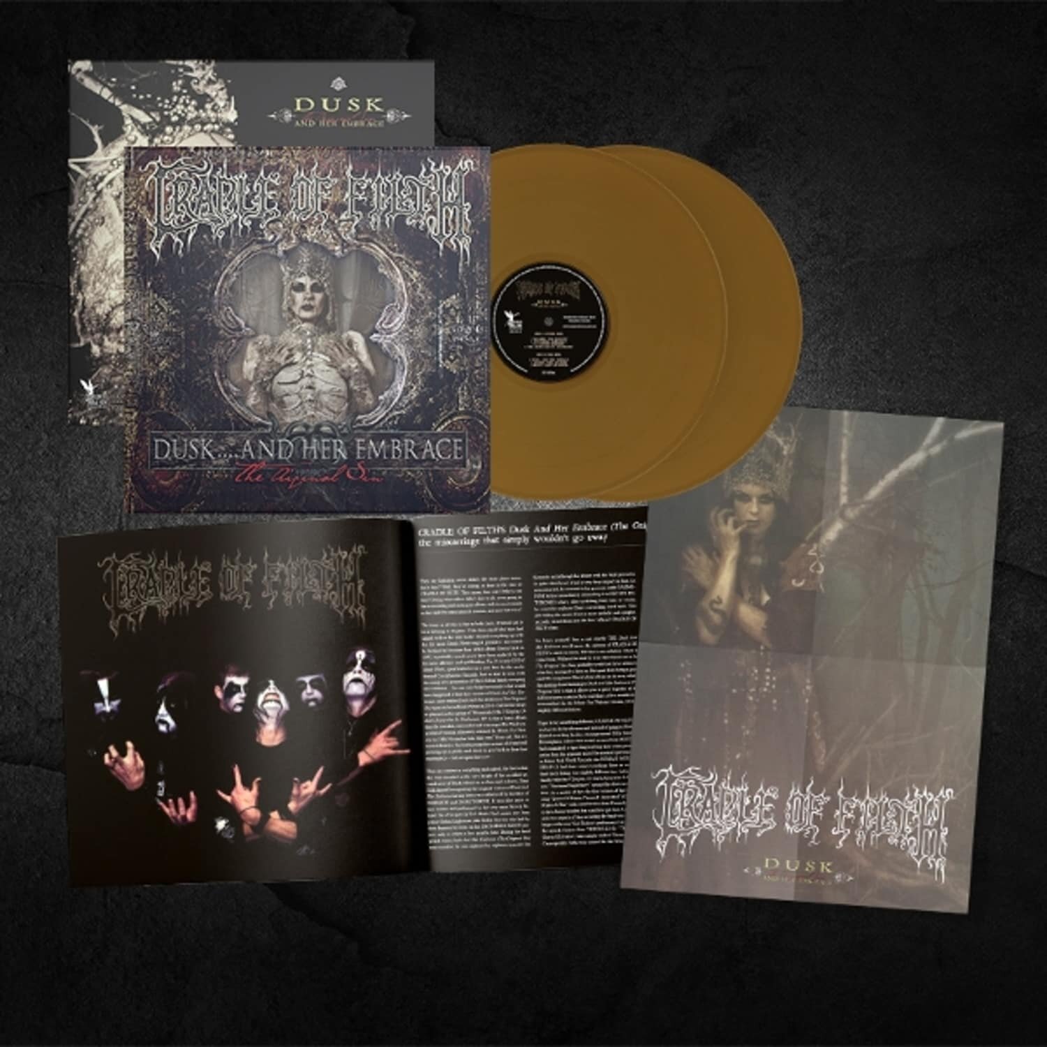 Cradle Of Filth. Dusk. And Her Embrace - The Original Sin (2LP Ltd Gold/Reissue/Виниловая пластинка)