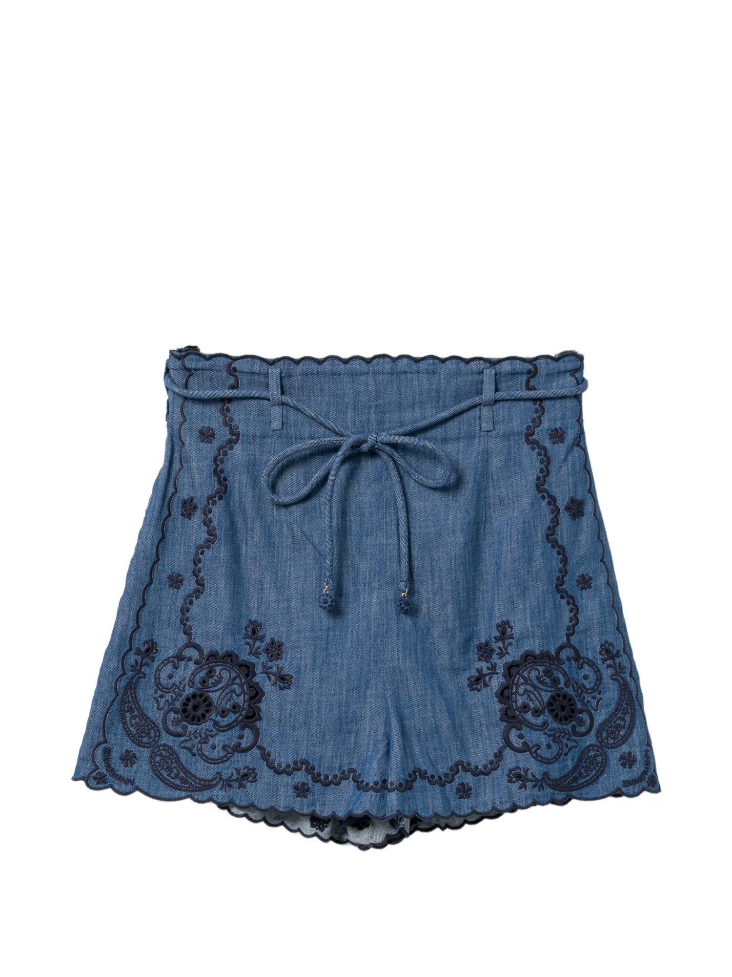 Шорты Embroidered scalloped-edge shorts