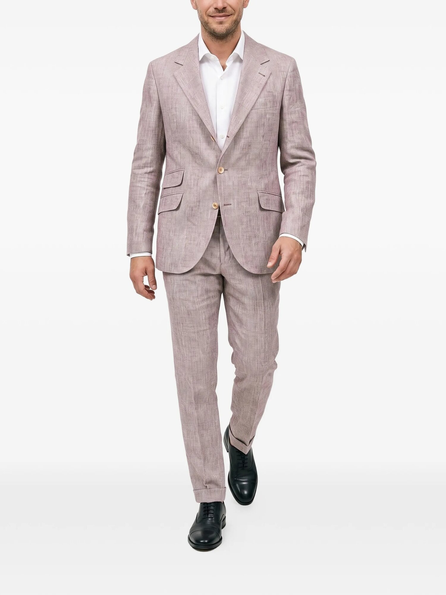 Пиджак BRUNELLO CUCINELLI Check-pattern blazer, размер 54, белый — фото 1