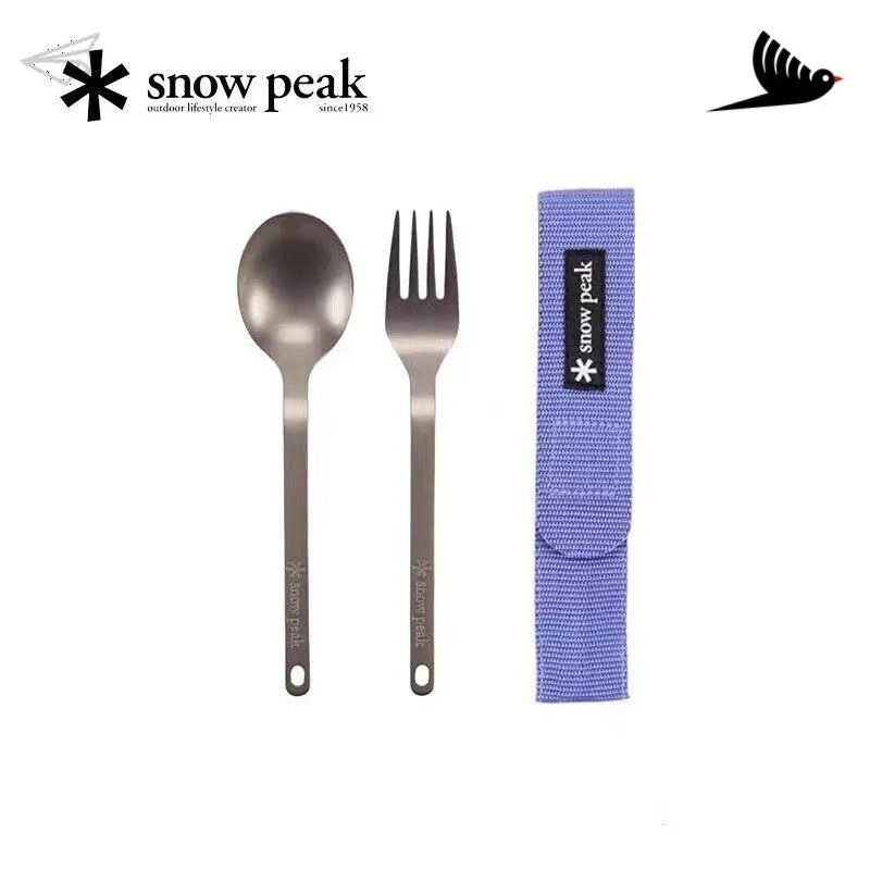 Набор столовых приборов из титана Snow Peak Camping: вилка и ложка