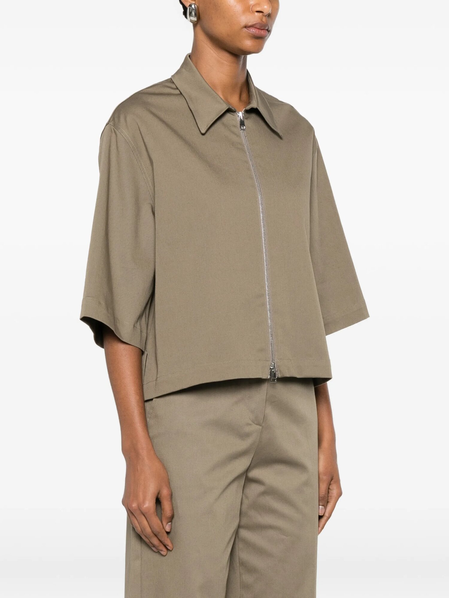 Куртка NINA 14.7 Zip-up short-sleeve jacket, размер 40, green — фото 1