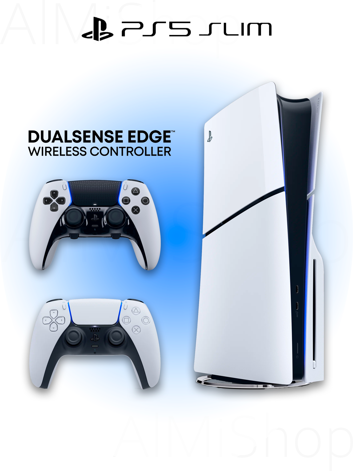 Игровая приставка Sony PlayStation 5 slim (версия с дисководом) + 2-й геймпад Dualsense EDGE (белый, white)