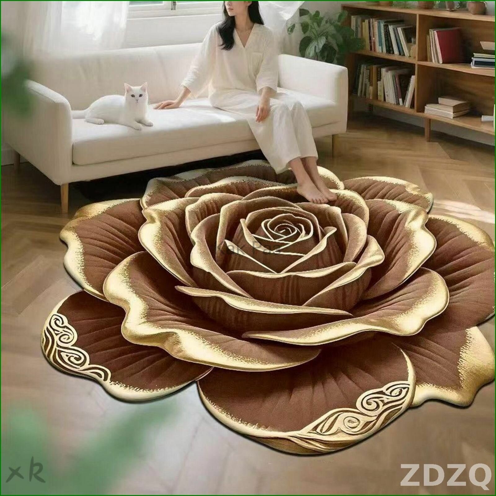Ковер дорожка роза 80x80 см