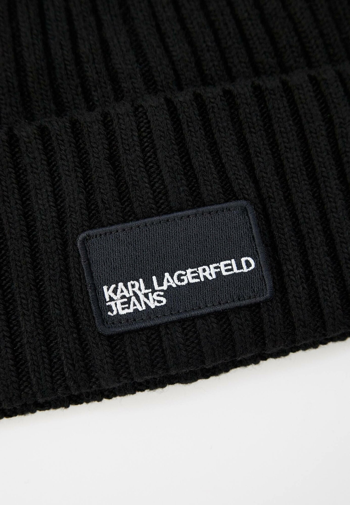 Шапка-бини KARL LAGERFELD JEANS для женщин, размер 56-60, черный — фото 1