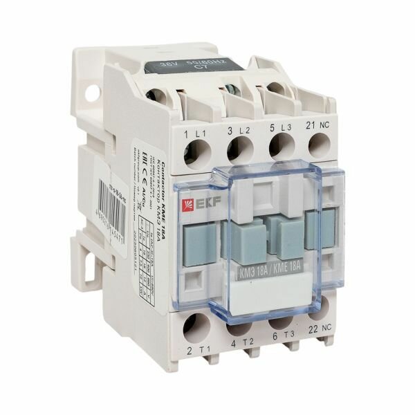 Контактор КМЭ 18А кат. 36В AC 1НЗ PROxima EKF ctr-s-18-36-nc