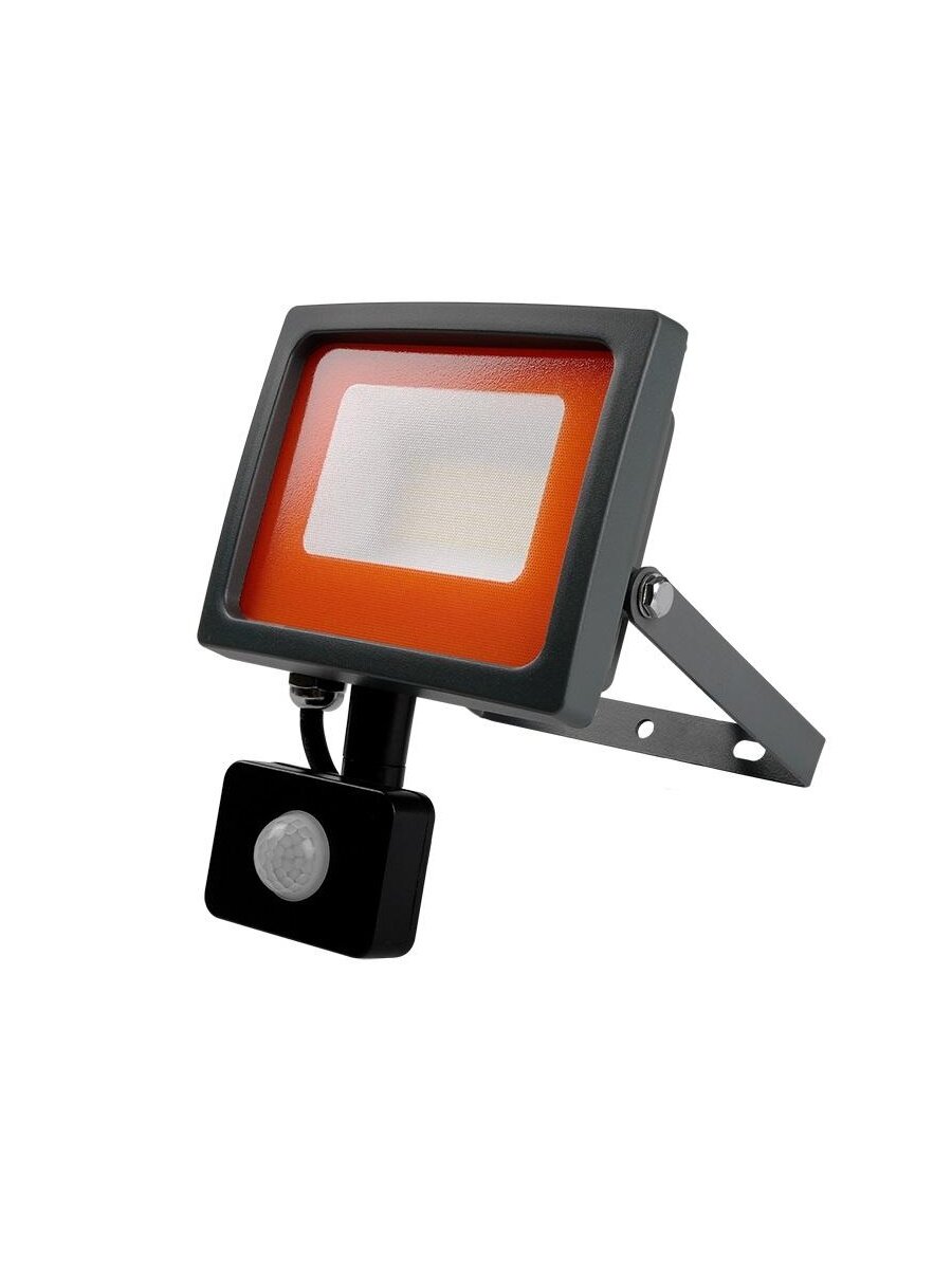 Прожектор светодиодный PFL-SC SENSOR 30Вт 6500К IP54 190-260В до закален. матов. стекло датчик движения инфракрасный JazzWay 5001411