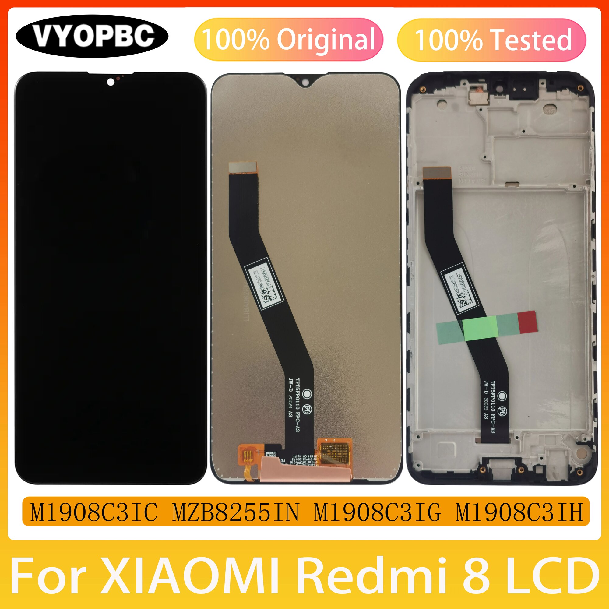 LCD With Frame для Xiaomi Redmi 8 6.22"